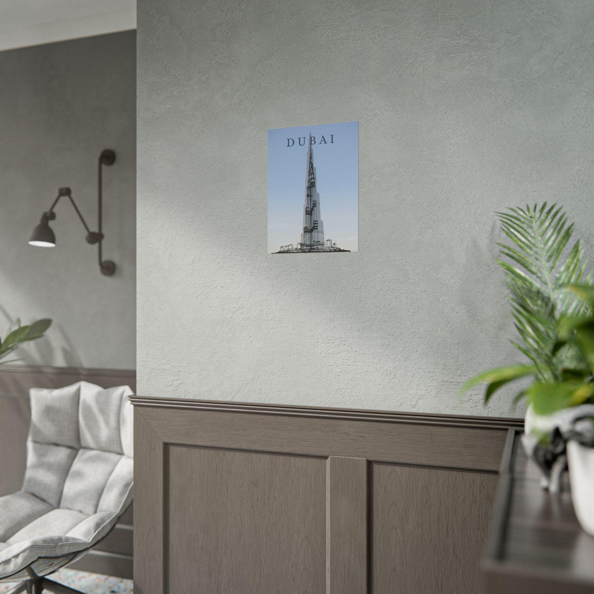 Dubai Burj Khalifa Rolled Poster - Modern Wall Art, Perfect for Home ...