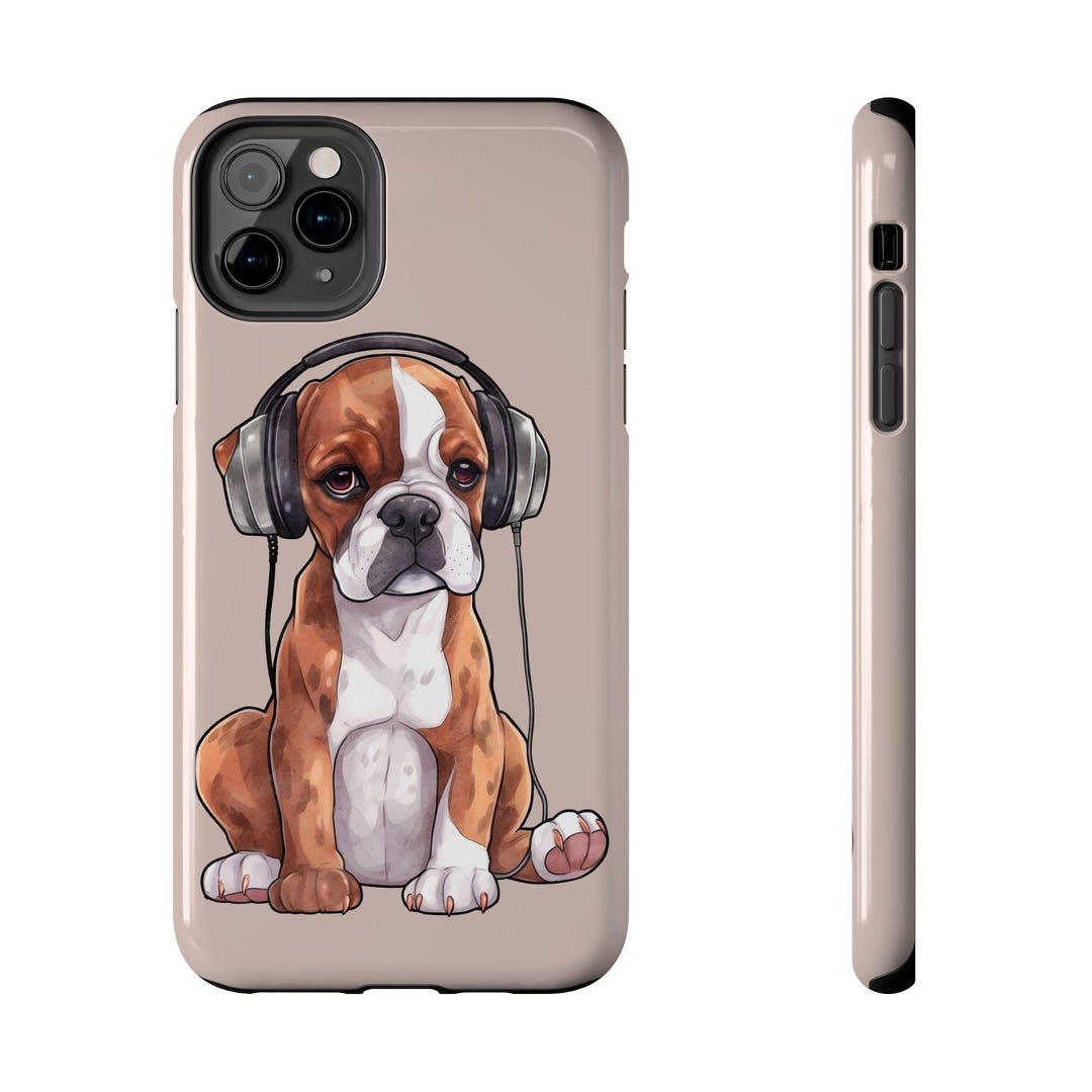 Cute Dog Boxer Puppy Illustration Phone Case - Boxer Lover Case, Gift ...