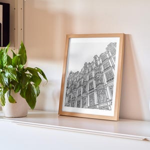 British Museum Ink Drawing Print: London Architecture Wall Art - Etsy