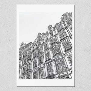 British Museum Ink Drawing Print: London Architecture Wall Art - Etsy