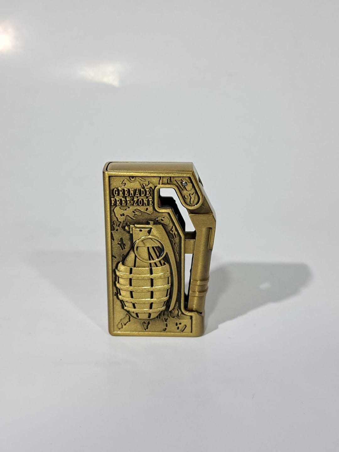 Vintage -grenade Free Zone- Brass Torch Lighter – Refillable Butane ...
