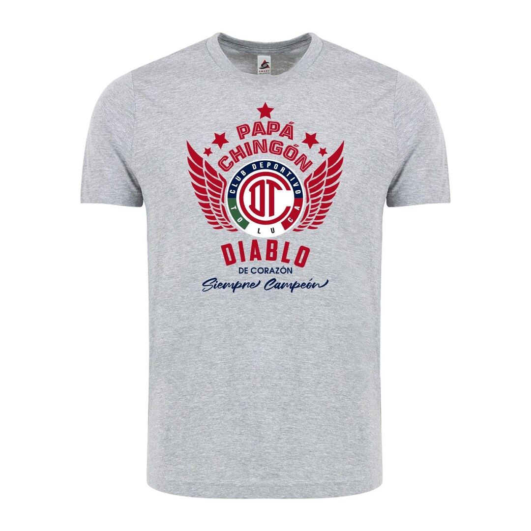 Toluca Papá Chingón T-shirt: Diablo De Corazón, Liga MX Futbol Tee - Etsy