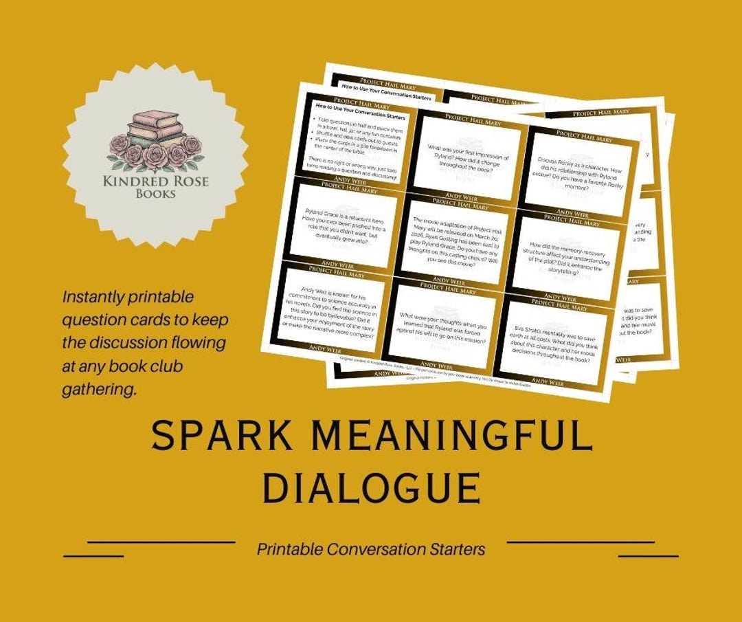 Project Hail Mary: Discussion Questions - Etsy