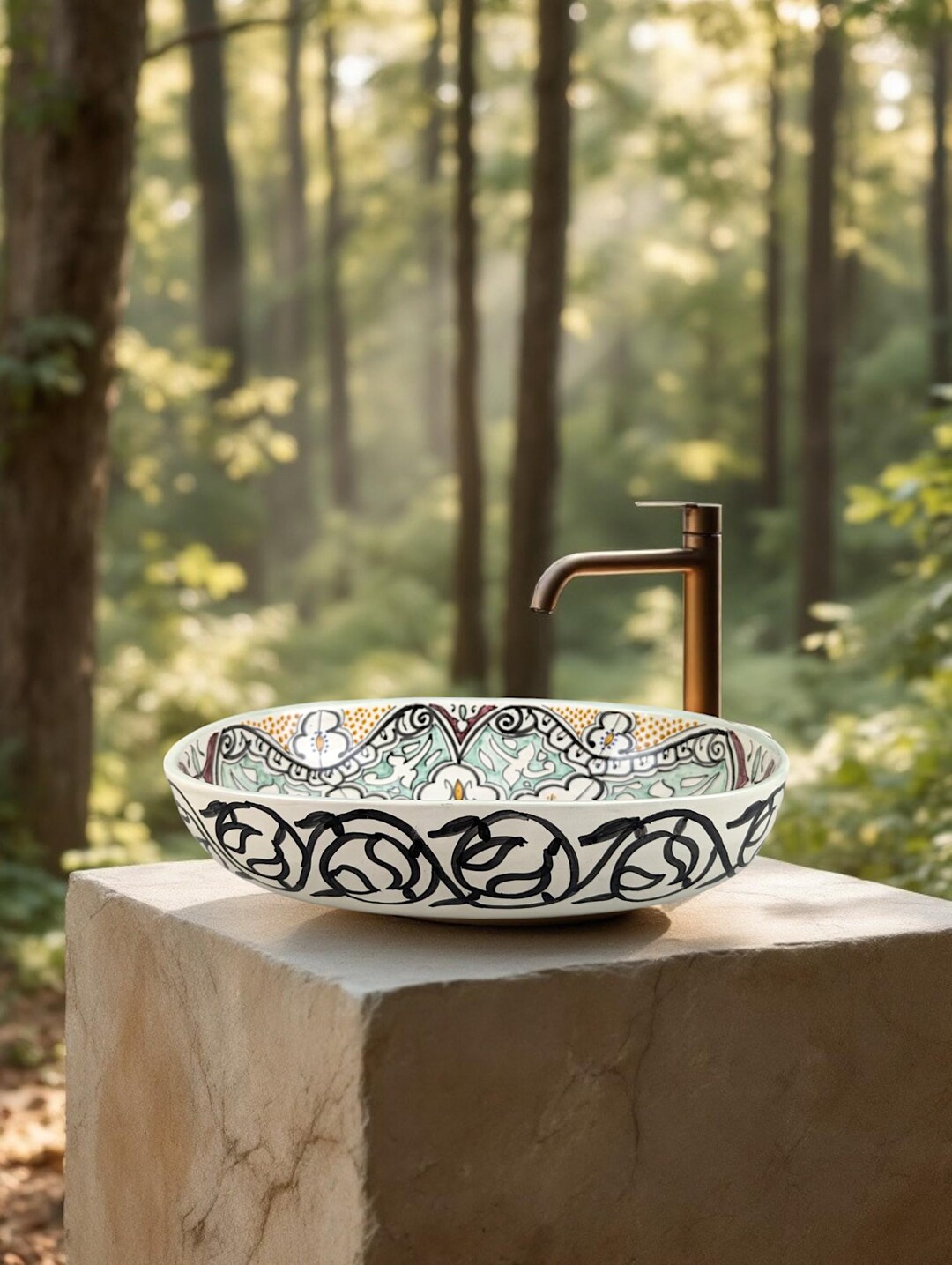 Modern Ceramic Sink – Hand-painted and Handcrafted, This Decorative ...