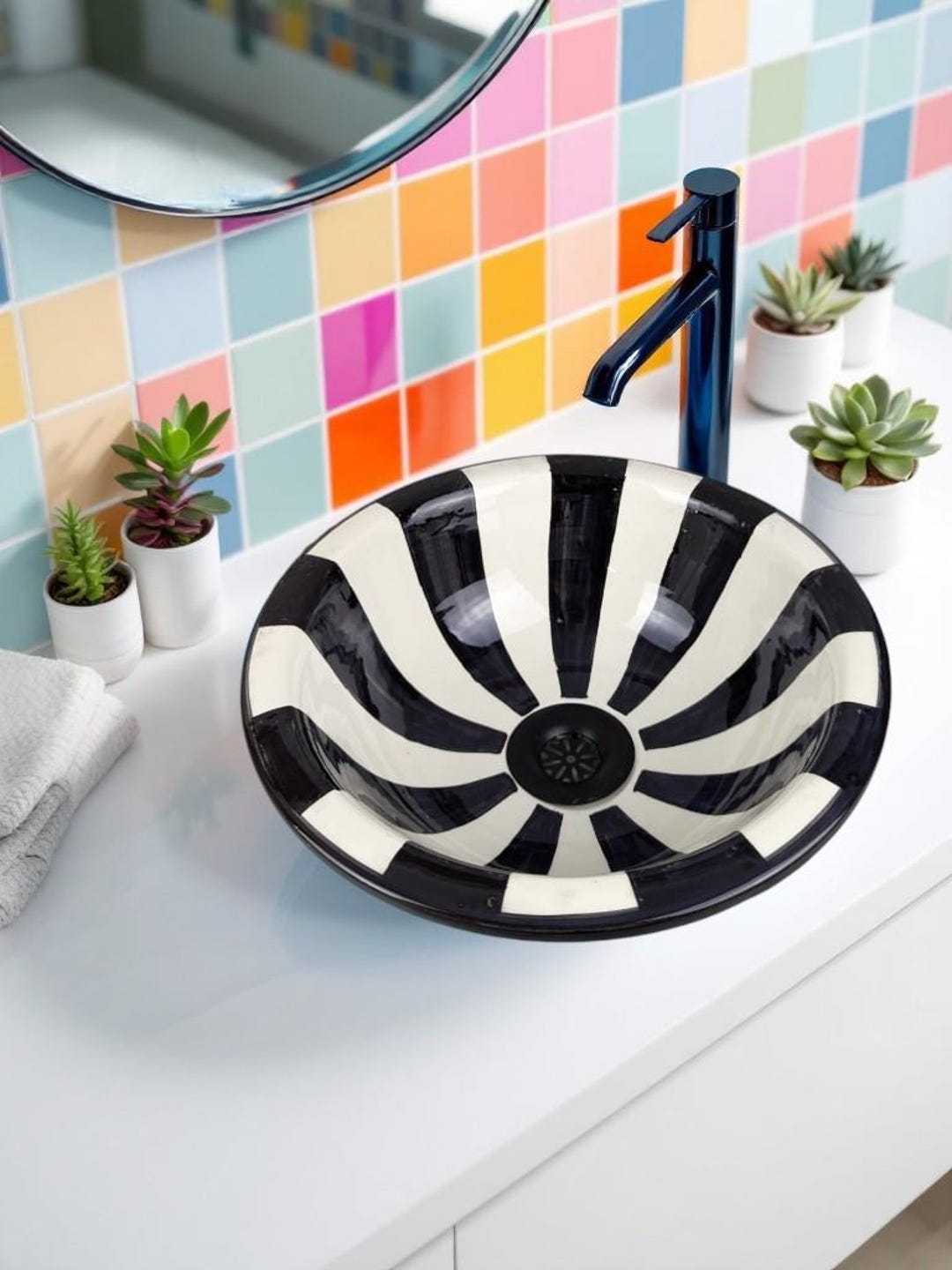 Modern Ceramic Sink – Hand-painted and Handcrafted, This Decorative ...