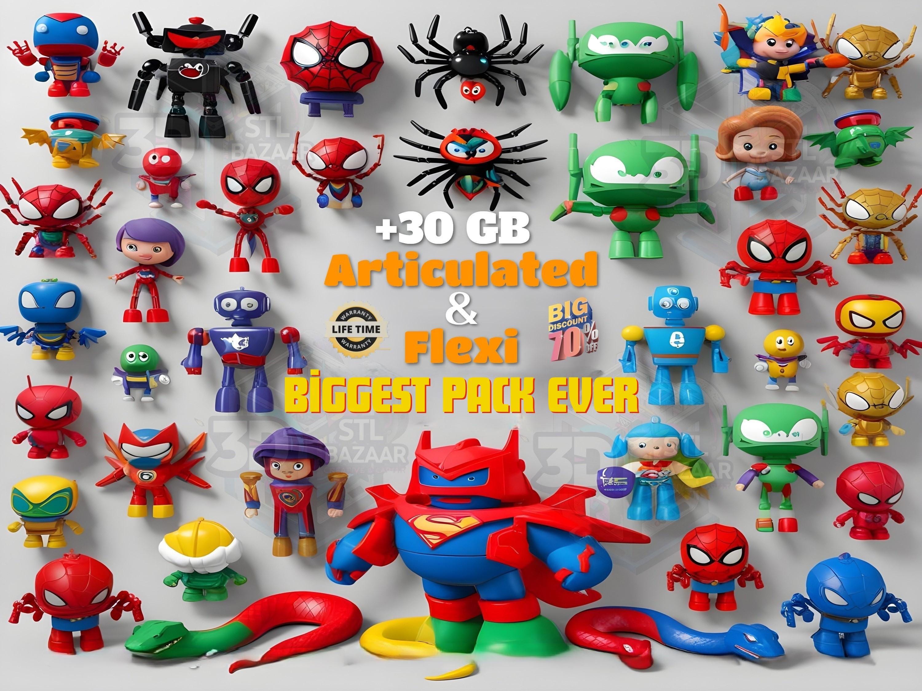 Articulated STL Pack & Flexi STL Bundle – High-quality Poseable Moving ...