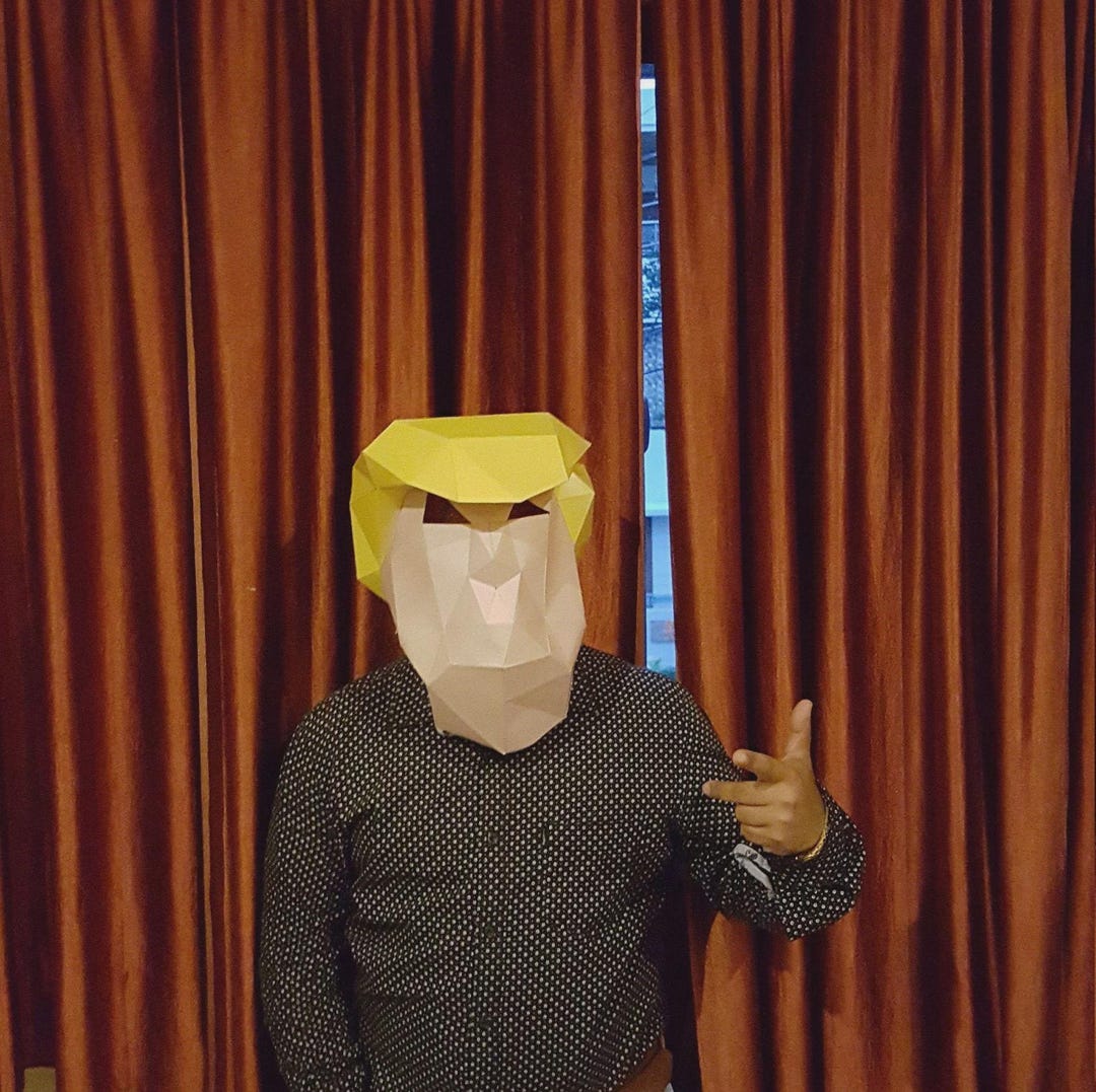 Donald Trump Mask, Politician Mask, DIY Donald Trump Paper Mask, Donald ...