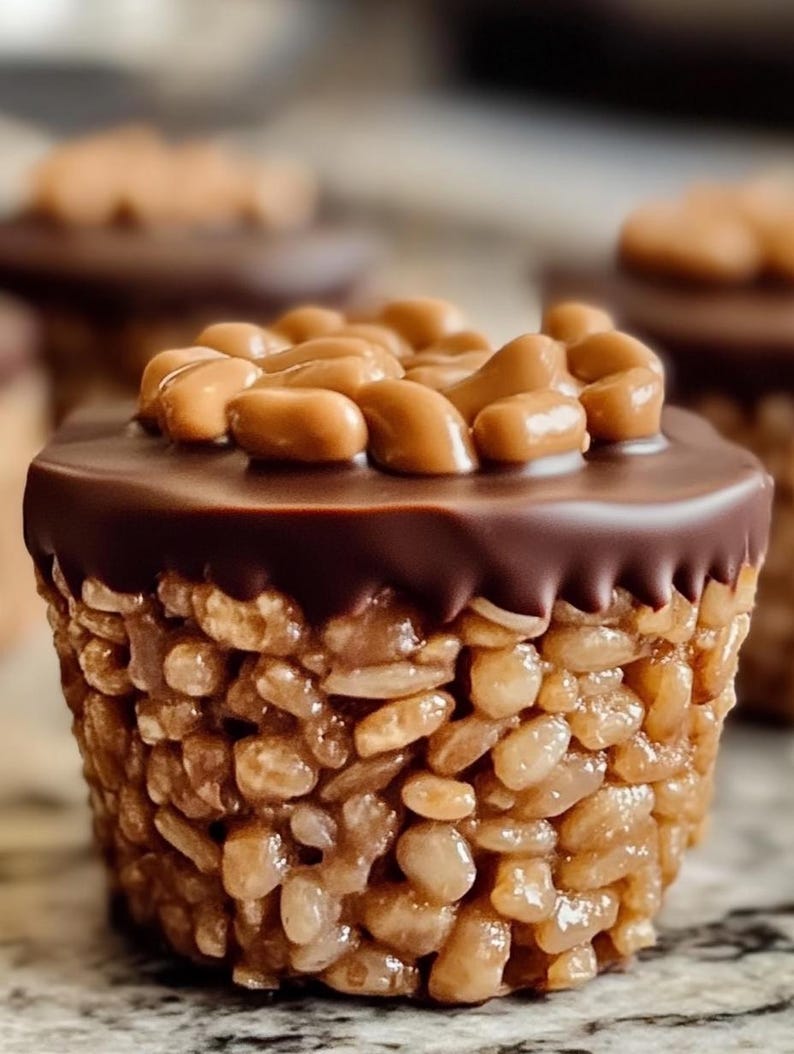 Chocolate Peanut Butter Rice Krispie Cups - Etsy