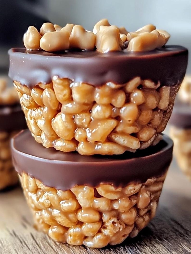 Chocolate Peanut Butter Rice Krispie Cups - Etsy