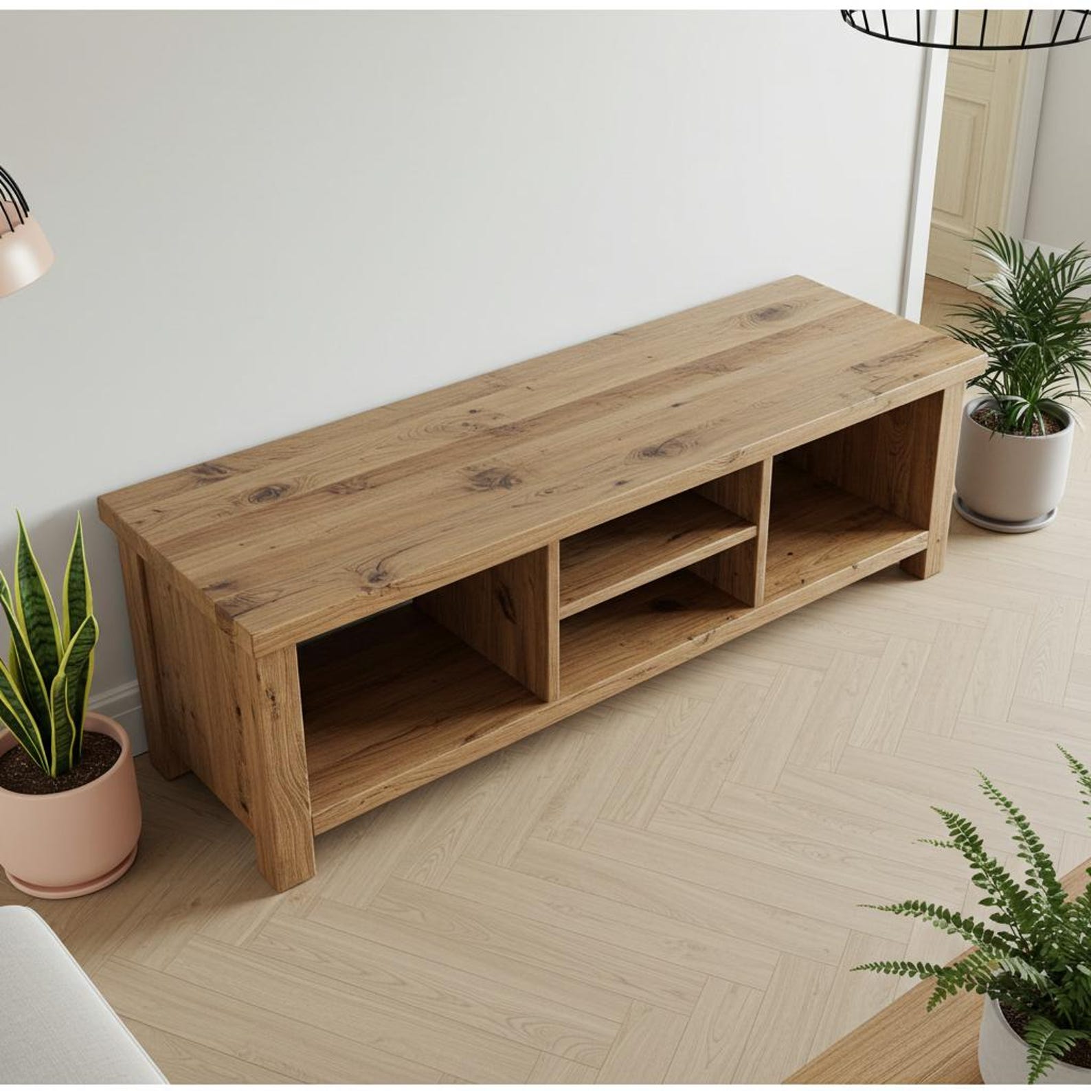 Rustic Tv Stand With Shelving Reclaimed Wood Tv Stand With Storage ...