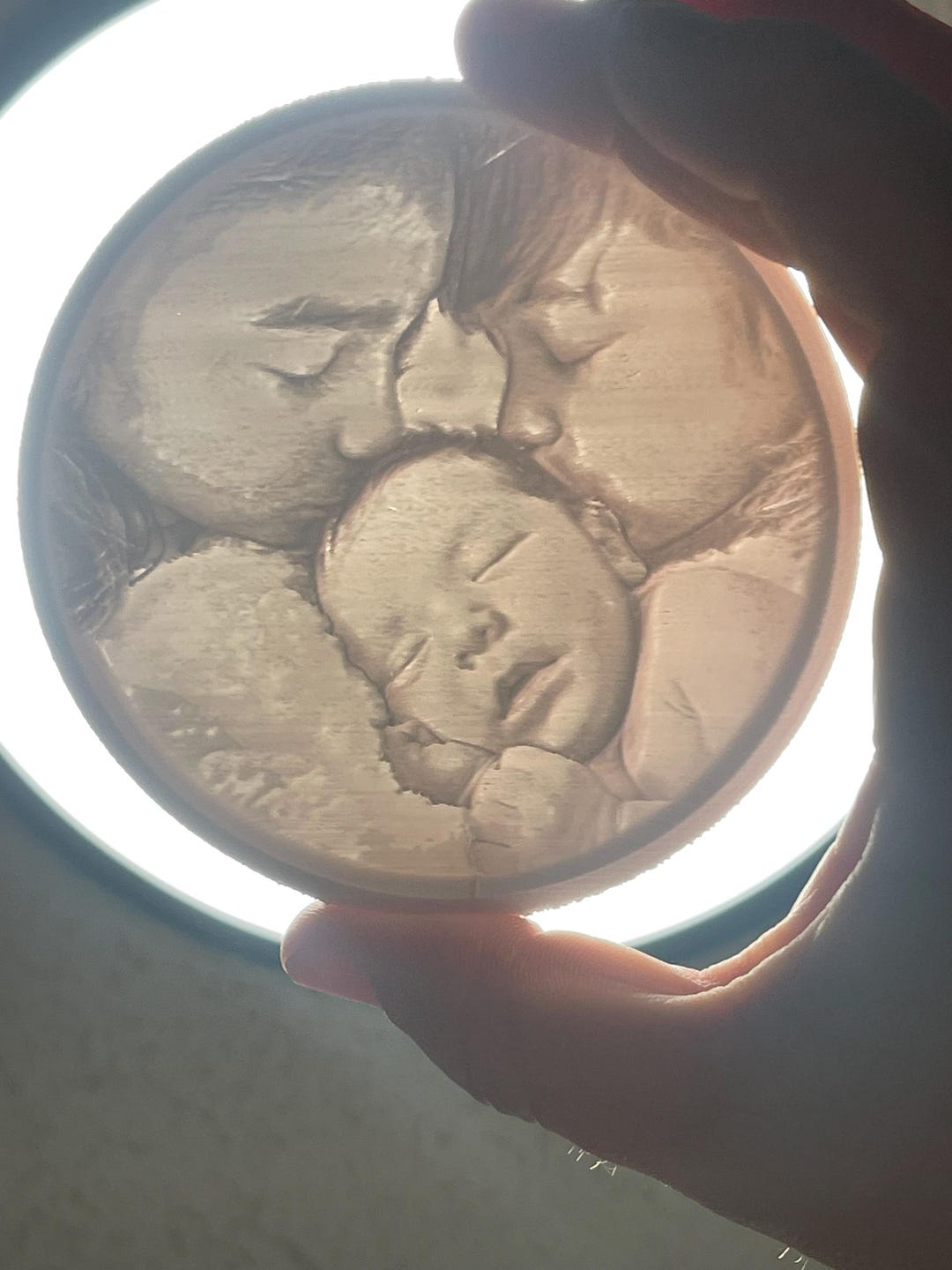 Custom 4" Round Lithophane – Personalized 3D Photo Light Panel - Etsy