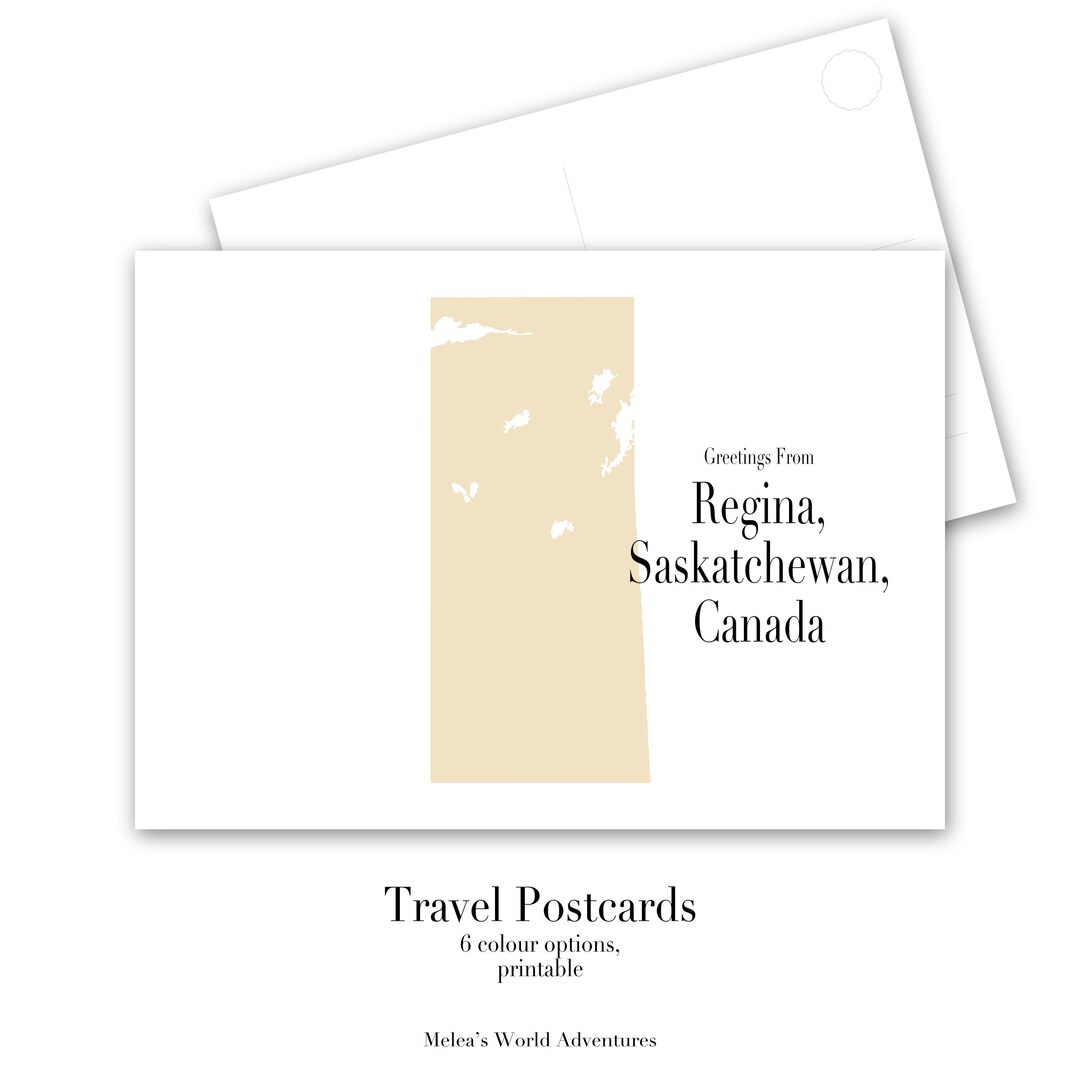 Printable Digital Postcard Regina, Saskatchewan, Canada Postcard World ...
