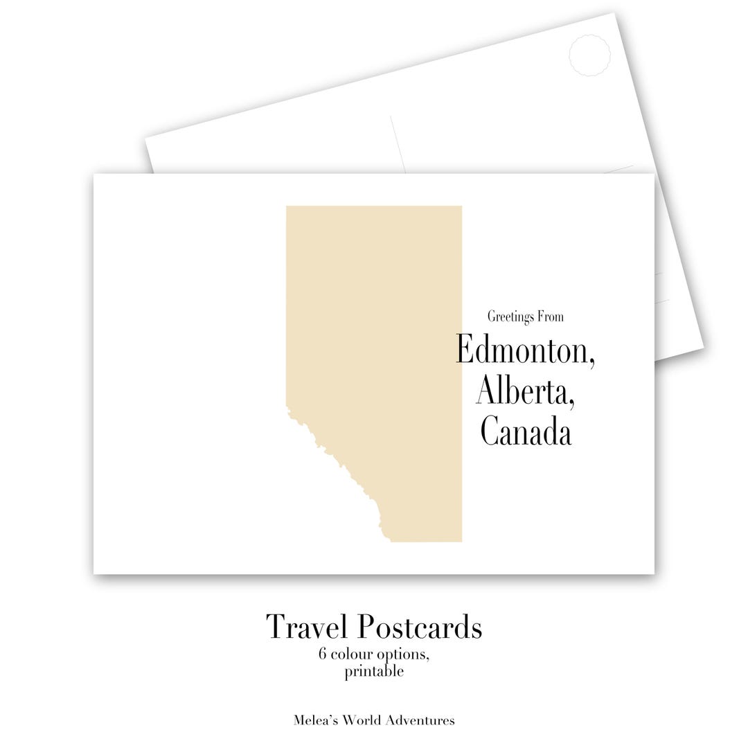 Printable Digital Postcard Edmonton, Alberta, Canada Postcard World ...