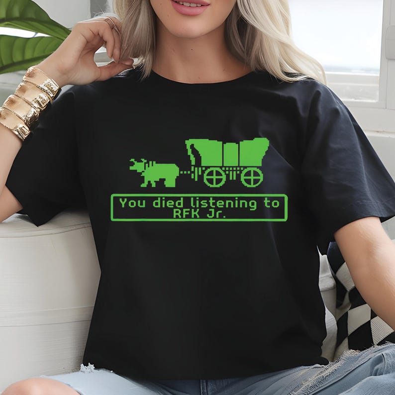 You Died Listening to RFK Jr PNG | Retro Pixel Art Meme | Oregon Trail ...