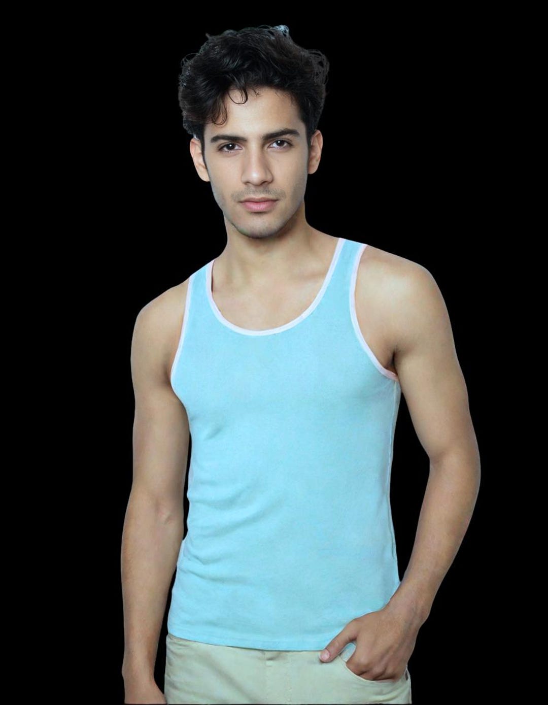 3 SHIRT PACK, Aqua Blue Muscle Shirt, Tank Top, T-shirt, Light, Fresh ...