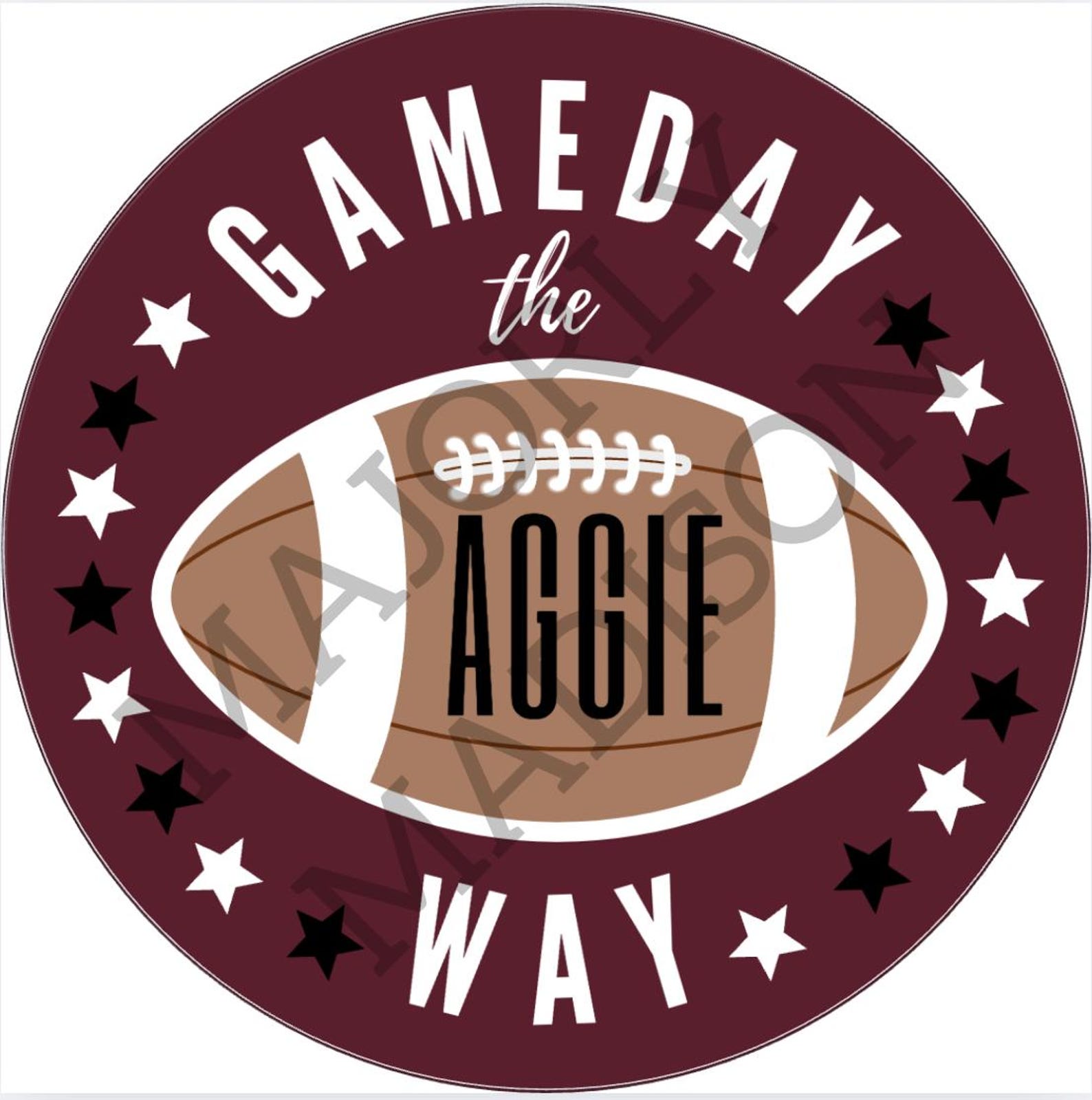 Custom School Football Button - Etsy