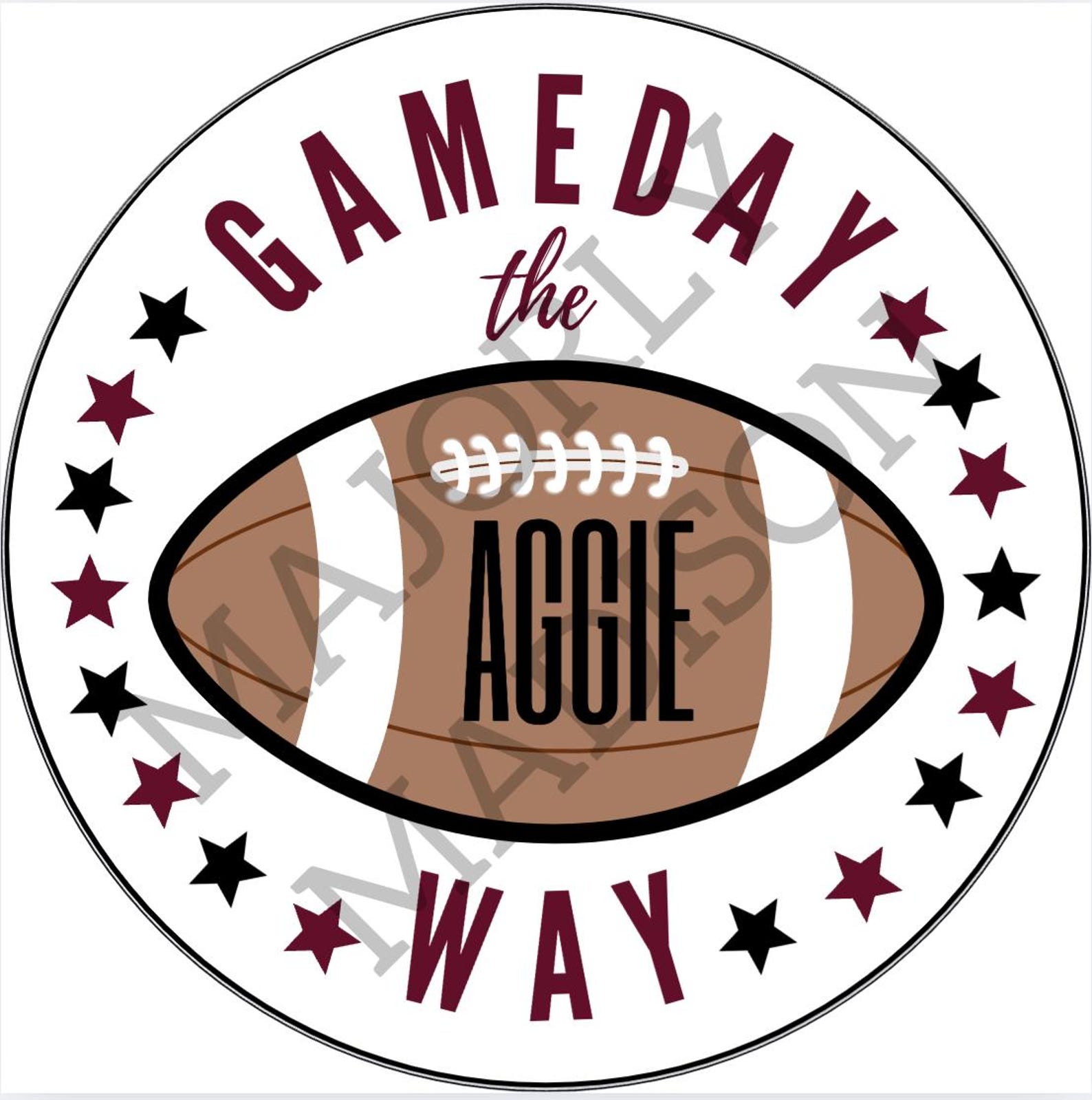Custom School Football Button - Etsy