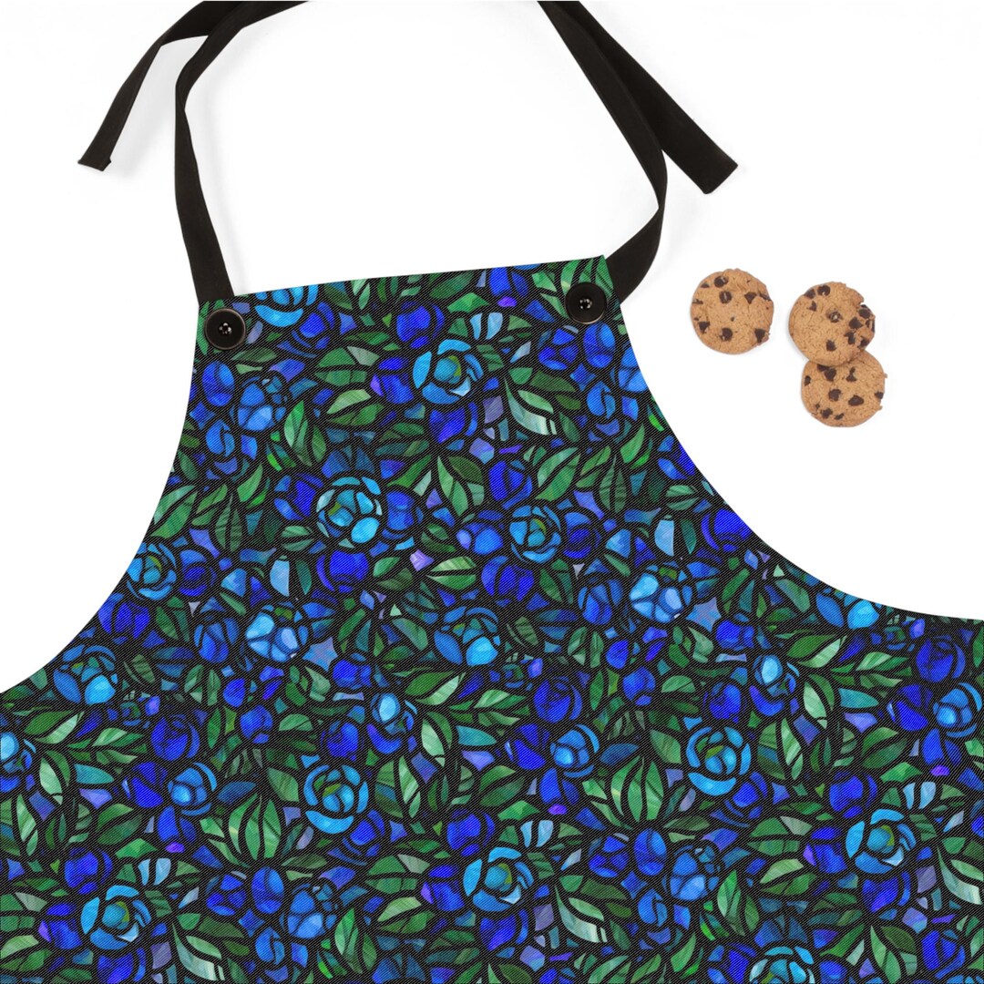 Blueberry Bush Apron | Blue Ice | Apron With Towel | Grilling Apron ...