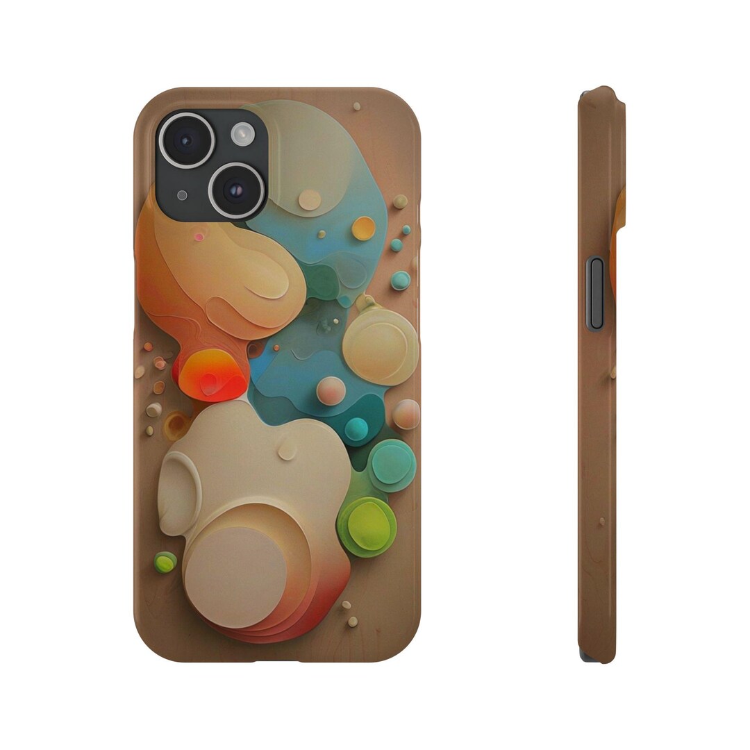 Abstract Art Slim Phone Cases, Colorful Phone Cover, Trendy Accessories ...