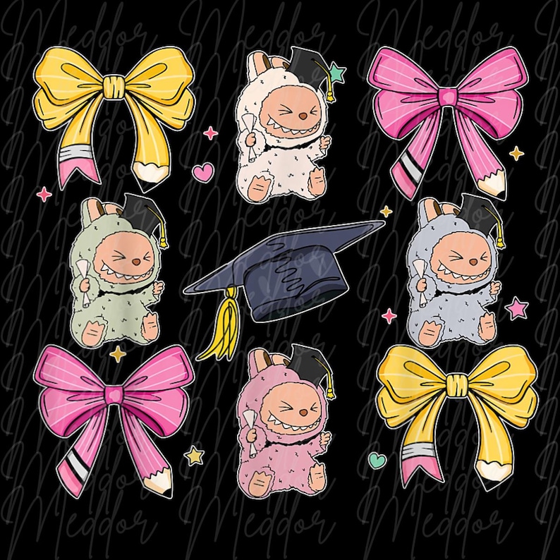 Class of 2025 Svg Png Jpg, Labu Bubu Graduation Svg, Kids Grad Shirt ...