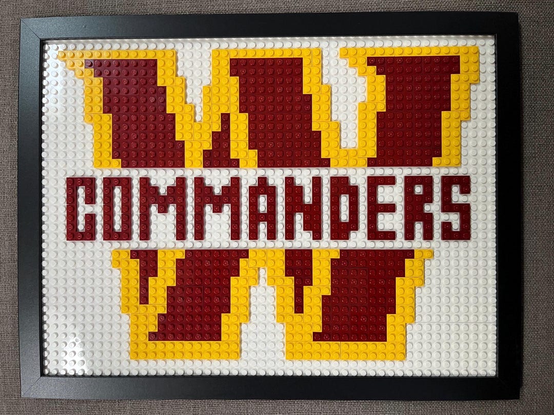 Washington Commanders Pixelated Brick Wall Art Framed - Etsy