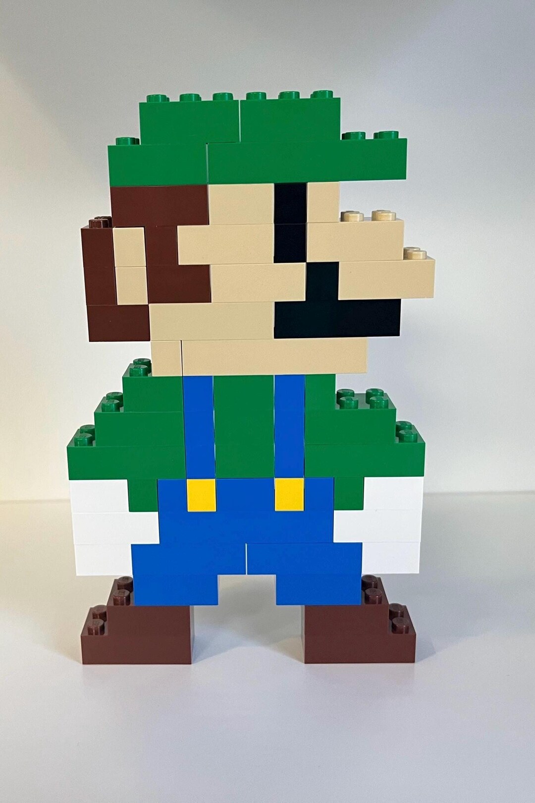 8 Bit Luigi Made With Bricks - Etsy