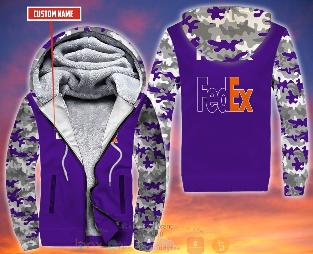 Fedex Ground Camo Custom Name Fleece Hoodie | Shipping Services Fleece ...