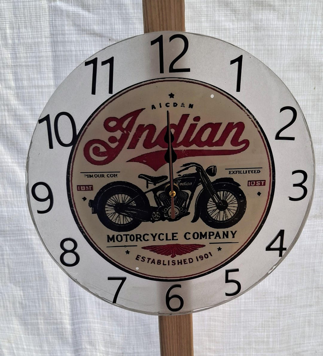 Epoxy Wall Indian Motorcycle Clock - Etsy