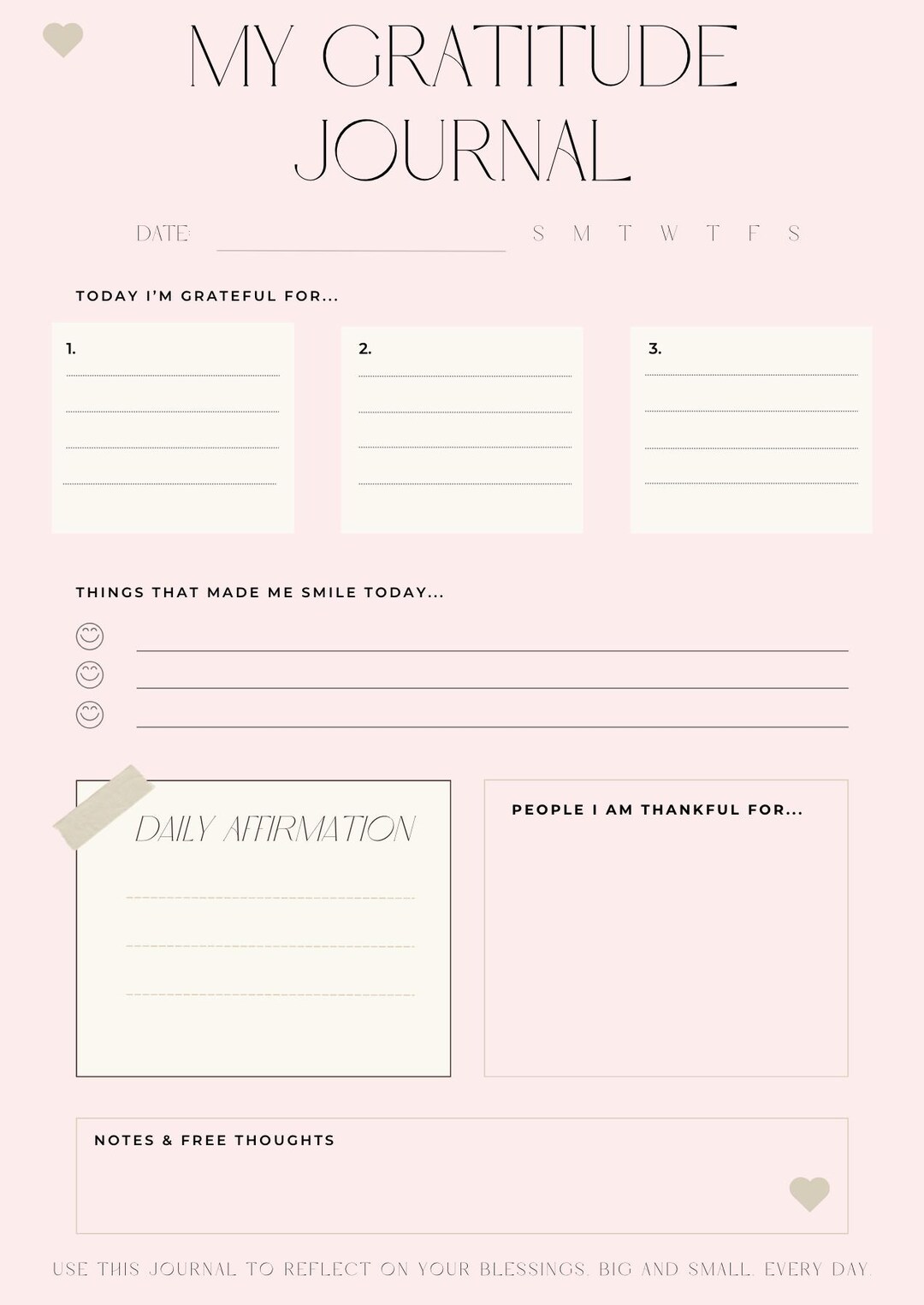 Digital Gratitude Journal | Mental Health, Self Care & Mindfulness ...