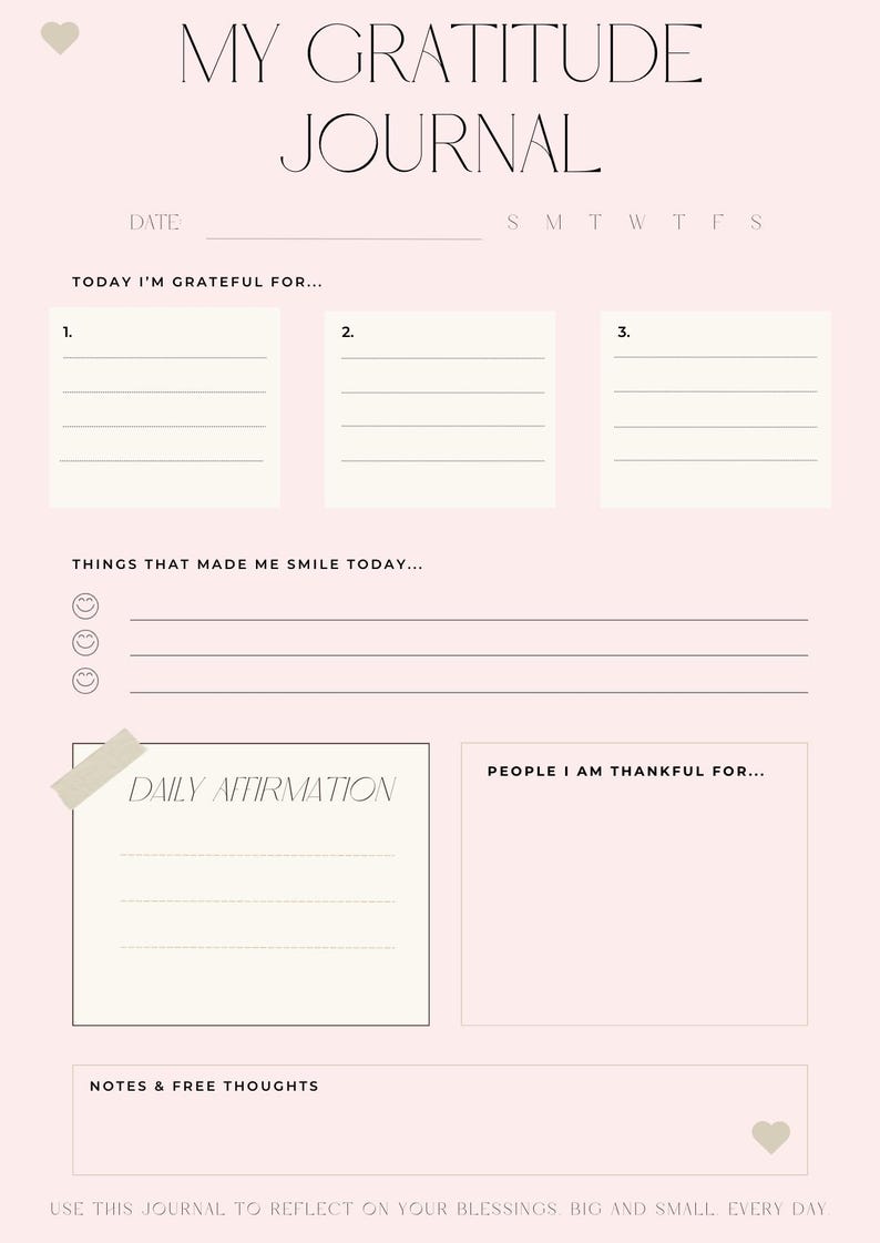 Digital Gratitude Journal | Mental Health, Self Care & Mindfulness ...