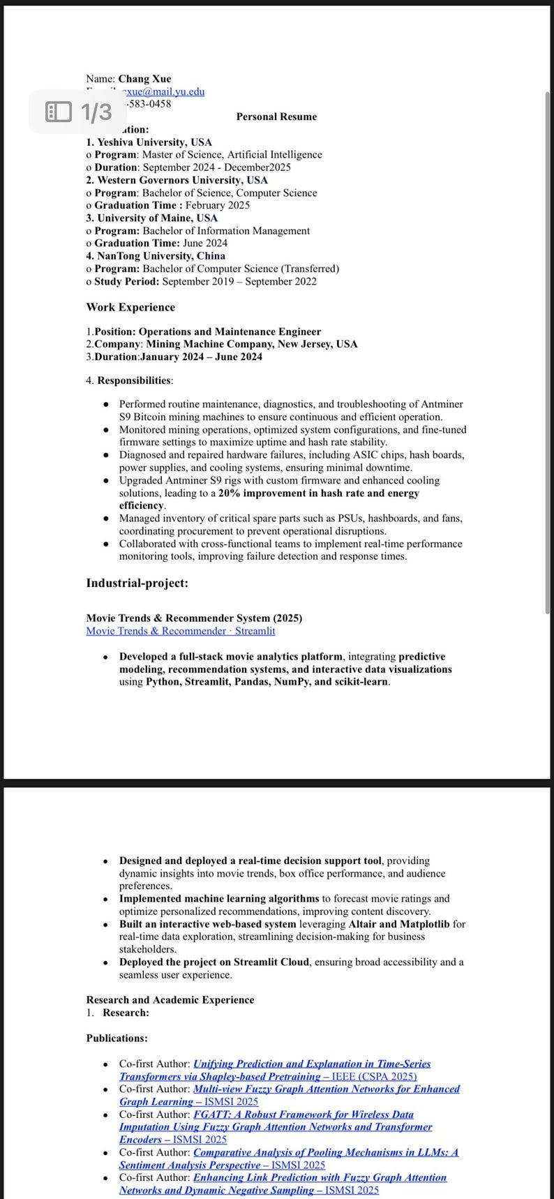 Professional Resume Template – Modern CV | Digital Download (word & PDF ...
