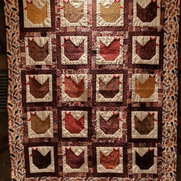 Chickens Quilt - Etsy