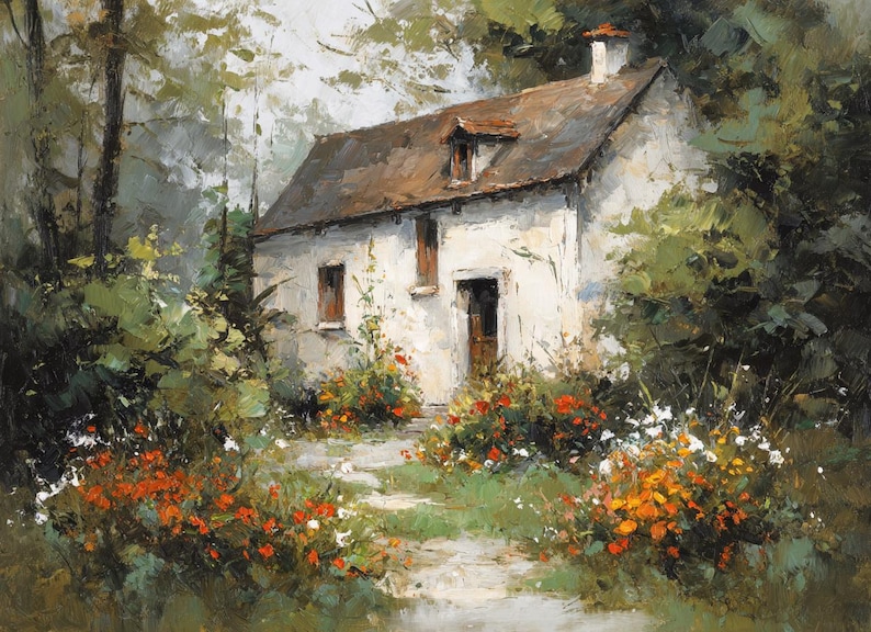 Custom House Portrait Oil Painting | Hand-painted Home Art ...