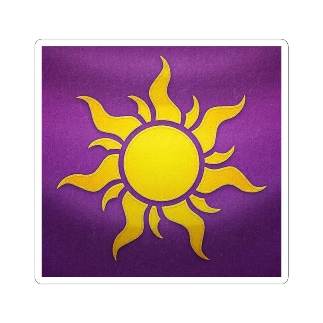 Royal Sun Insignia From "tangled"-cut Stickers - Vibrant Purple and ...