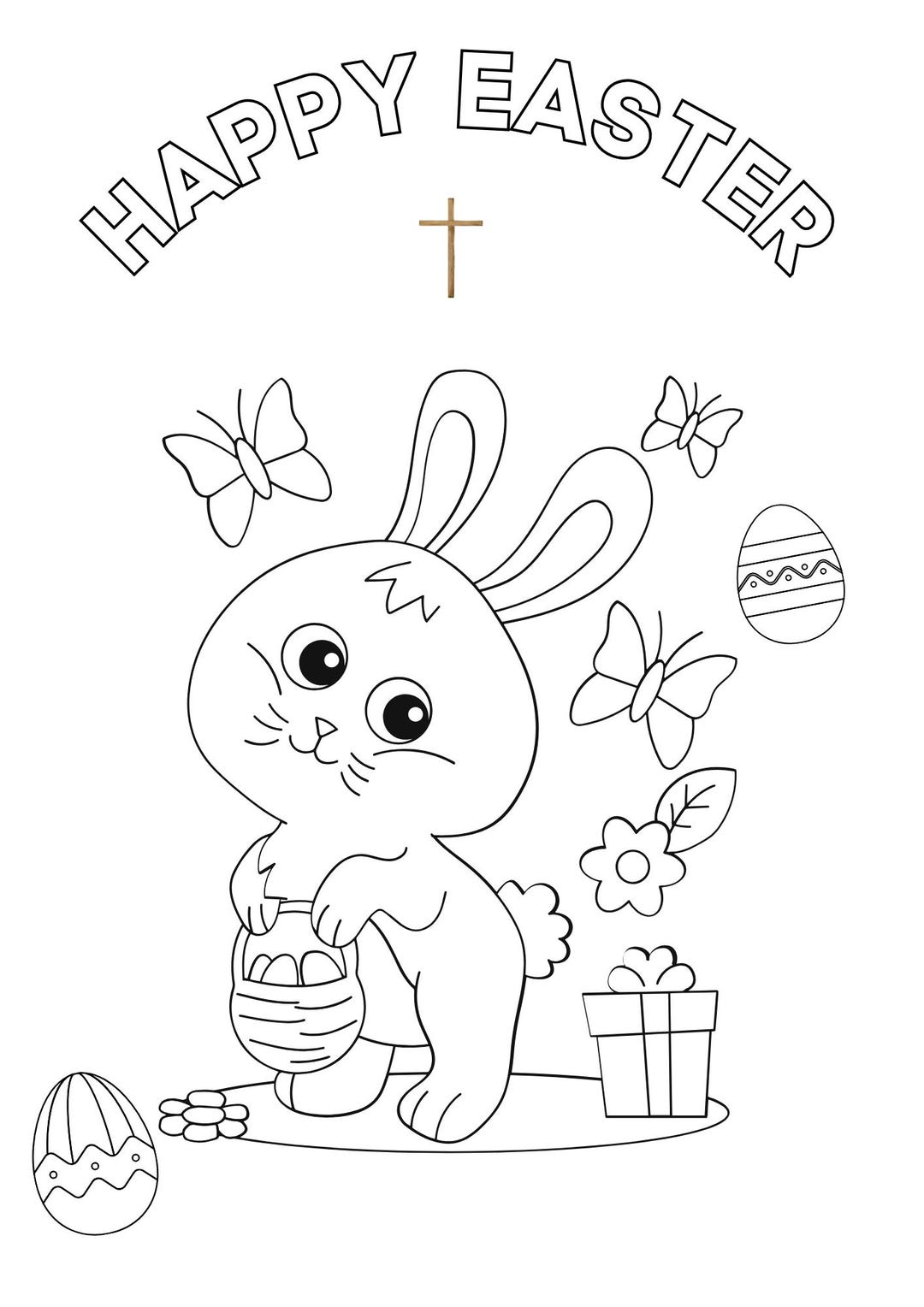 Coloring Book, Faith, Kids, Children, Easter, Happy Easter, Christian ...