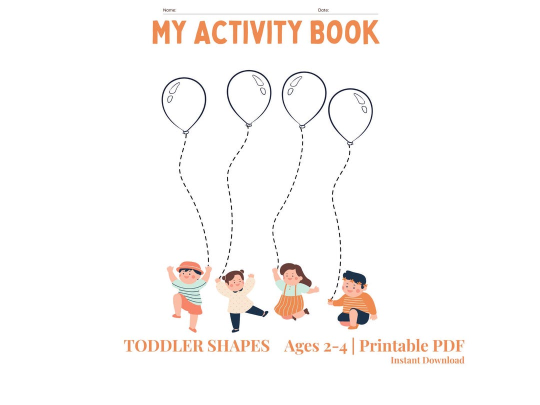 Toddler Shapes Activity Book Printable | Preschool Shapes Worksheets ...