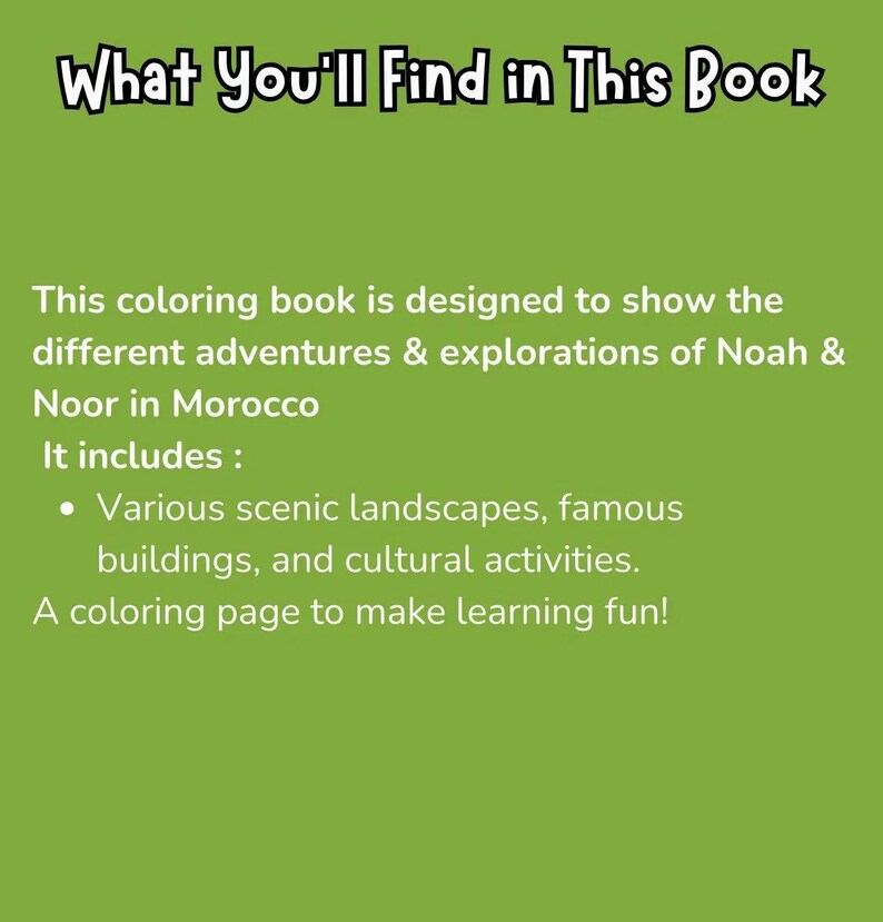 Noah and Noor in Morocco - Fun Kids Coloring Book PDF | Explore Morocco ...