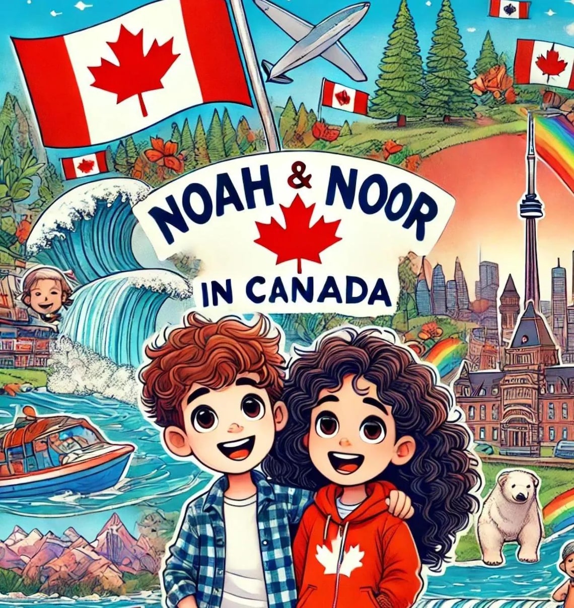Noah and Noor in Canada - Fun Kids Coloring Book PDF | Landmarks ...