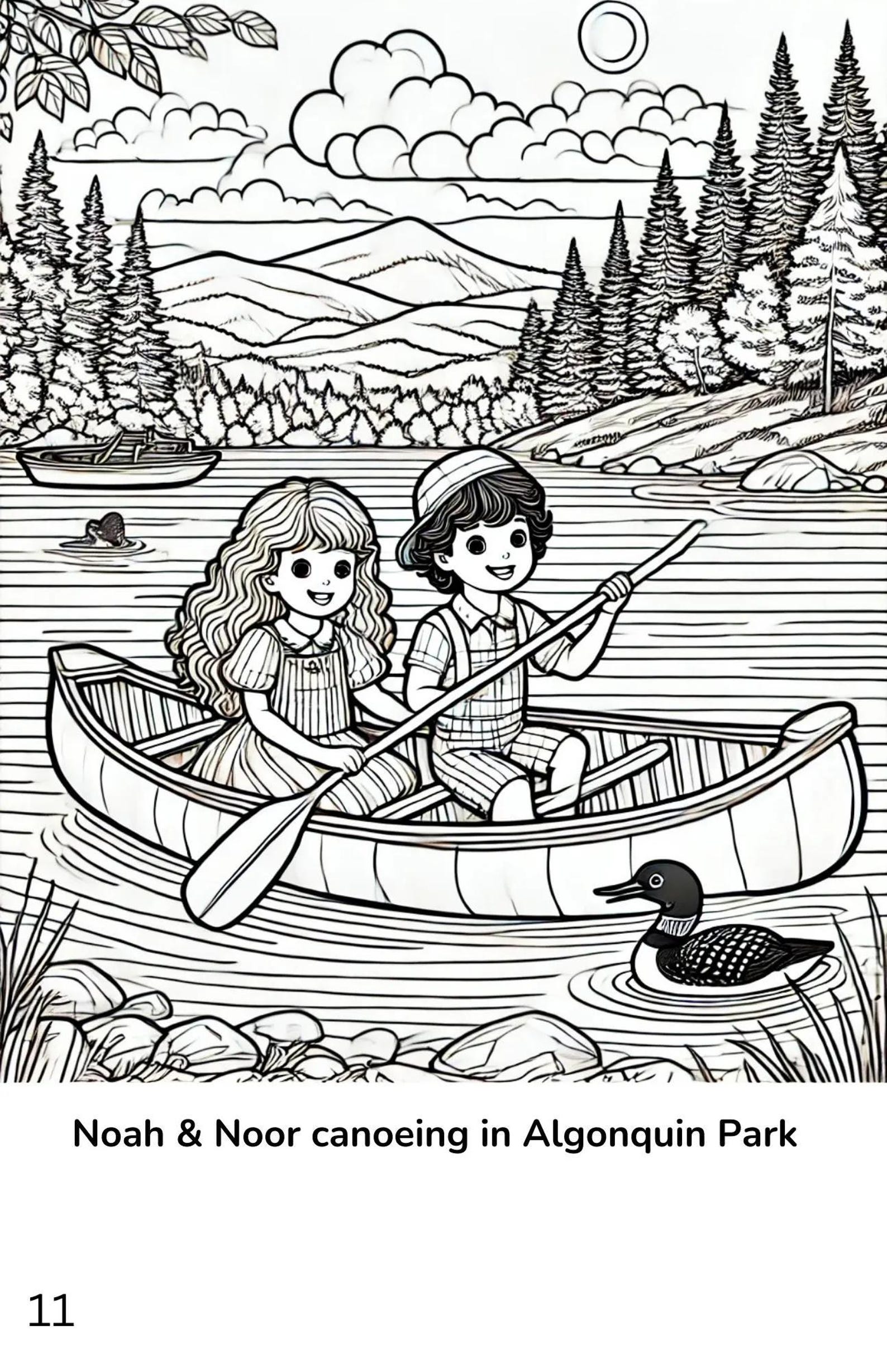 Noah and Noor in Canada - Fun Kids Coloring Book PDF | Landmarks ...