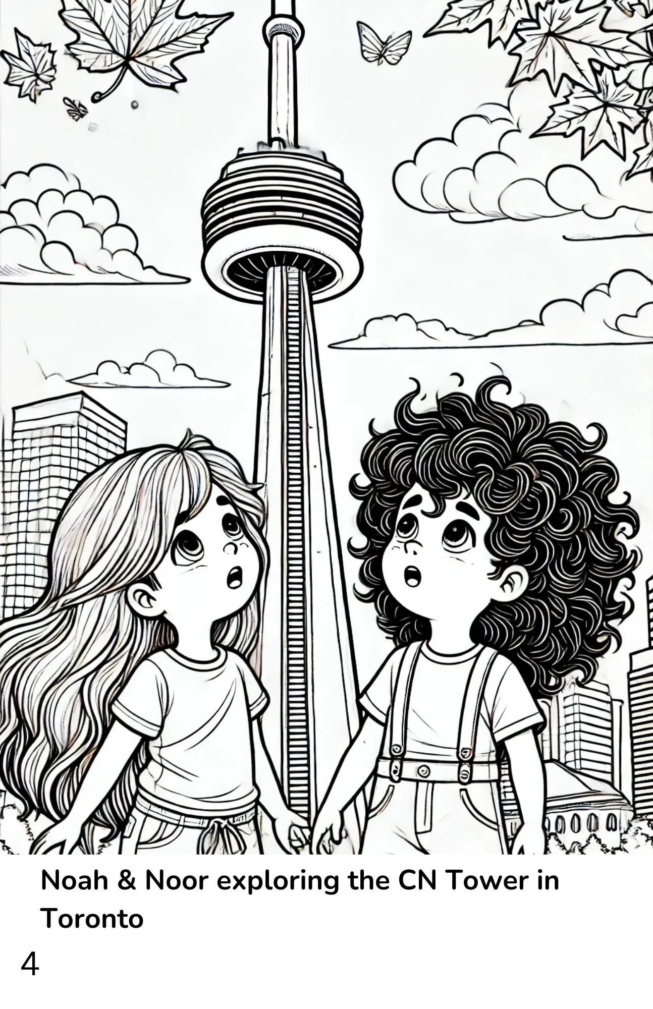 Noah and Noor in Canada - Fun Kids Coloring Book PDF | Landmarks ...
