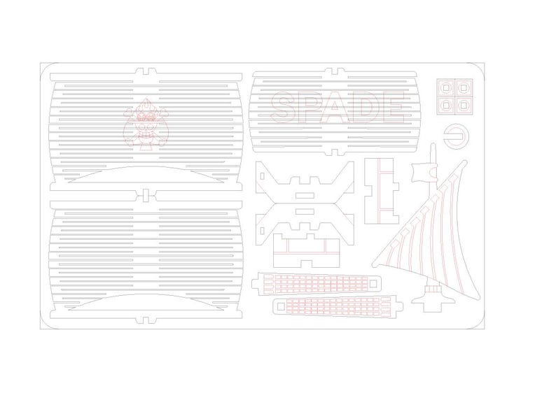 One Piece Going Merry Ship CDR Vector File - Pirate Ship Laser Cut ...