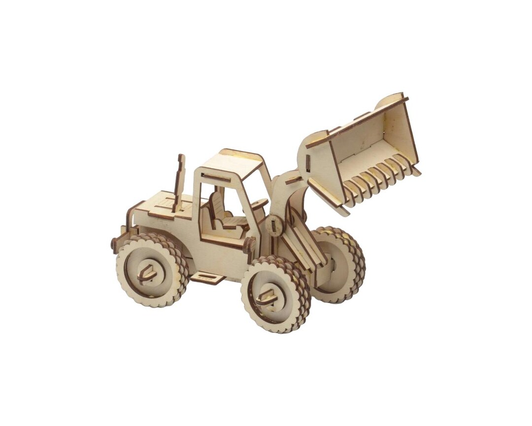 Bulldozer DXF CDR File for Laser Cutting – Wooden Model Construction ...