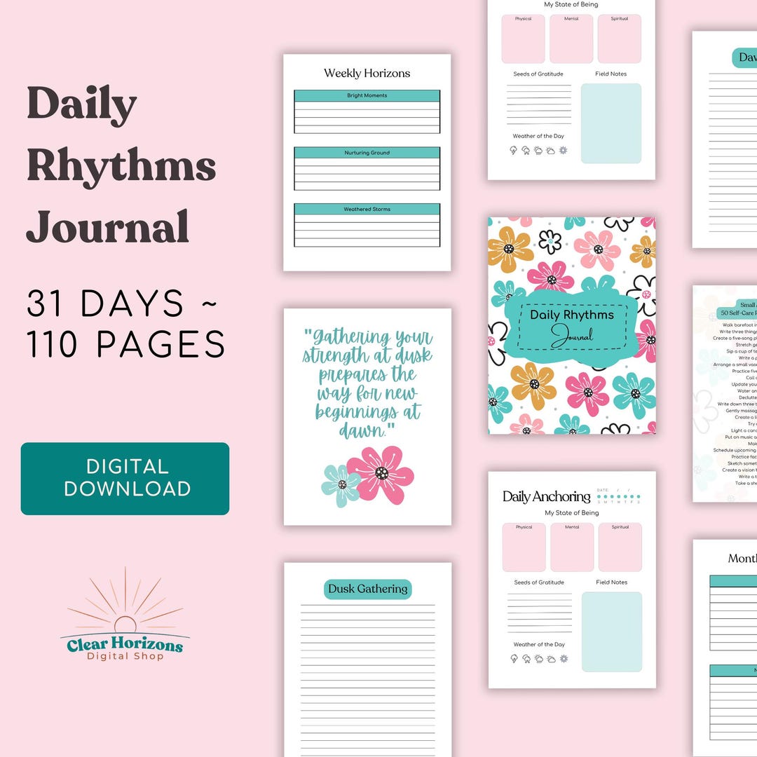 Printable Self-care Journal | Morning Pages, Evening Reflection ...