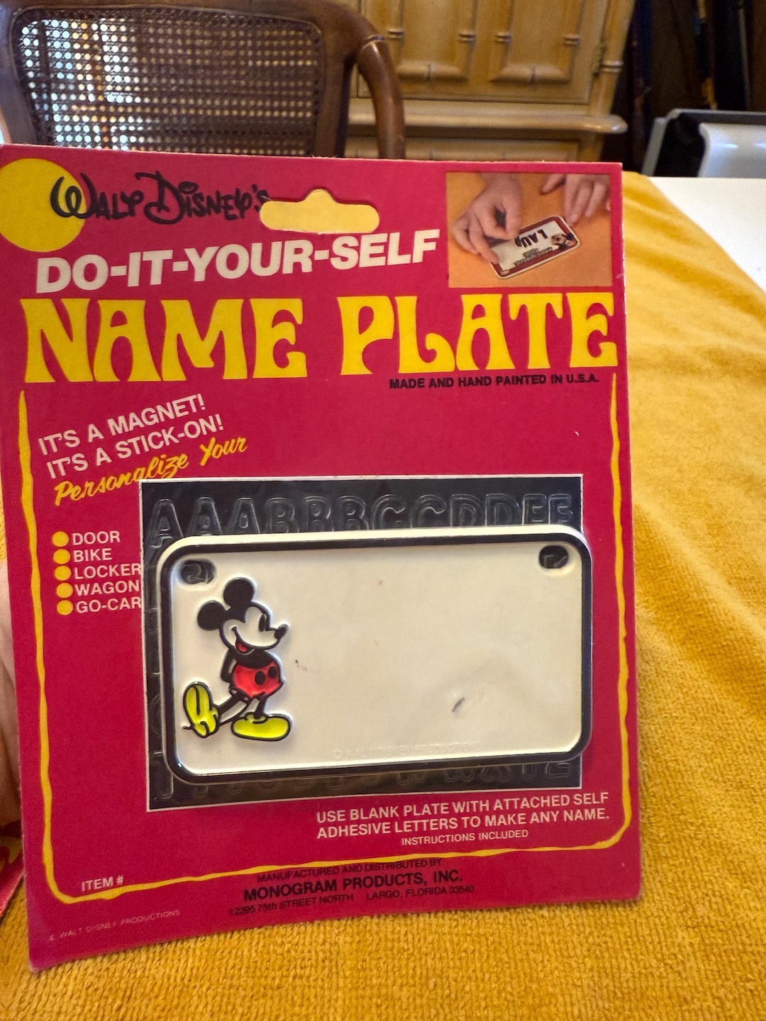 Disney’s Do-it-your-self Name Plate. Bike License Plate. Mickey Mouse ...