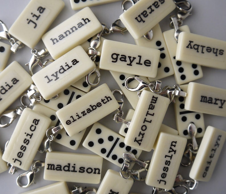 Custom Mini Domino Name Custom Word Charm Pendant Customized ...