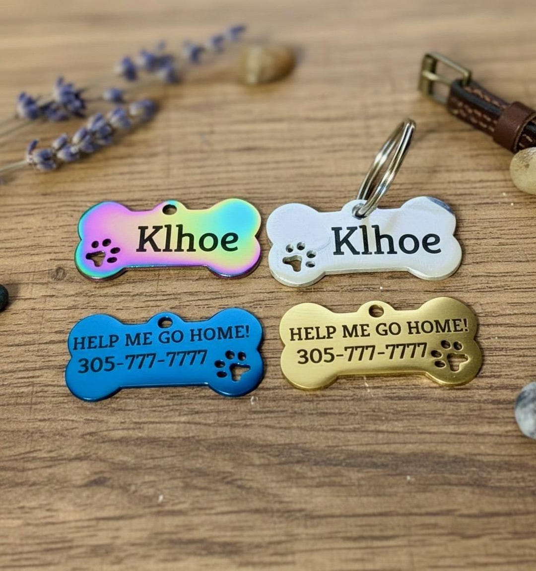 Personalized Dog Tag, Custom Engraved Pet Tag - Etsy