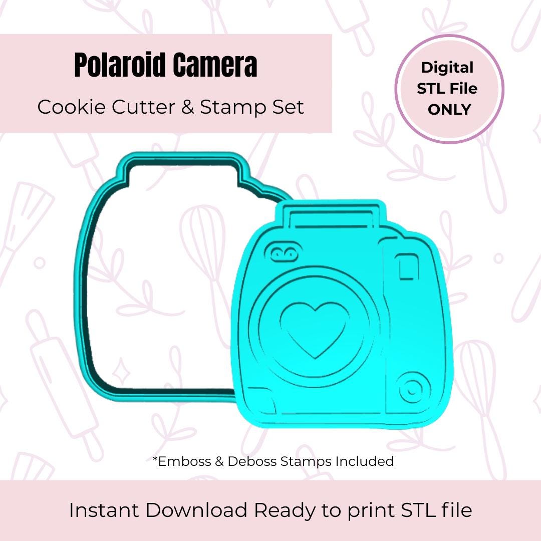 Polaroid Camera Cookie Cutter & Stamp - STL File Download -emboss and ...