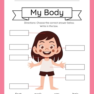 Preschool Easy and Fun Body Parts Learning Activity - Etsy