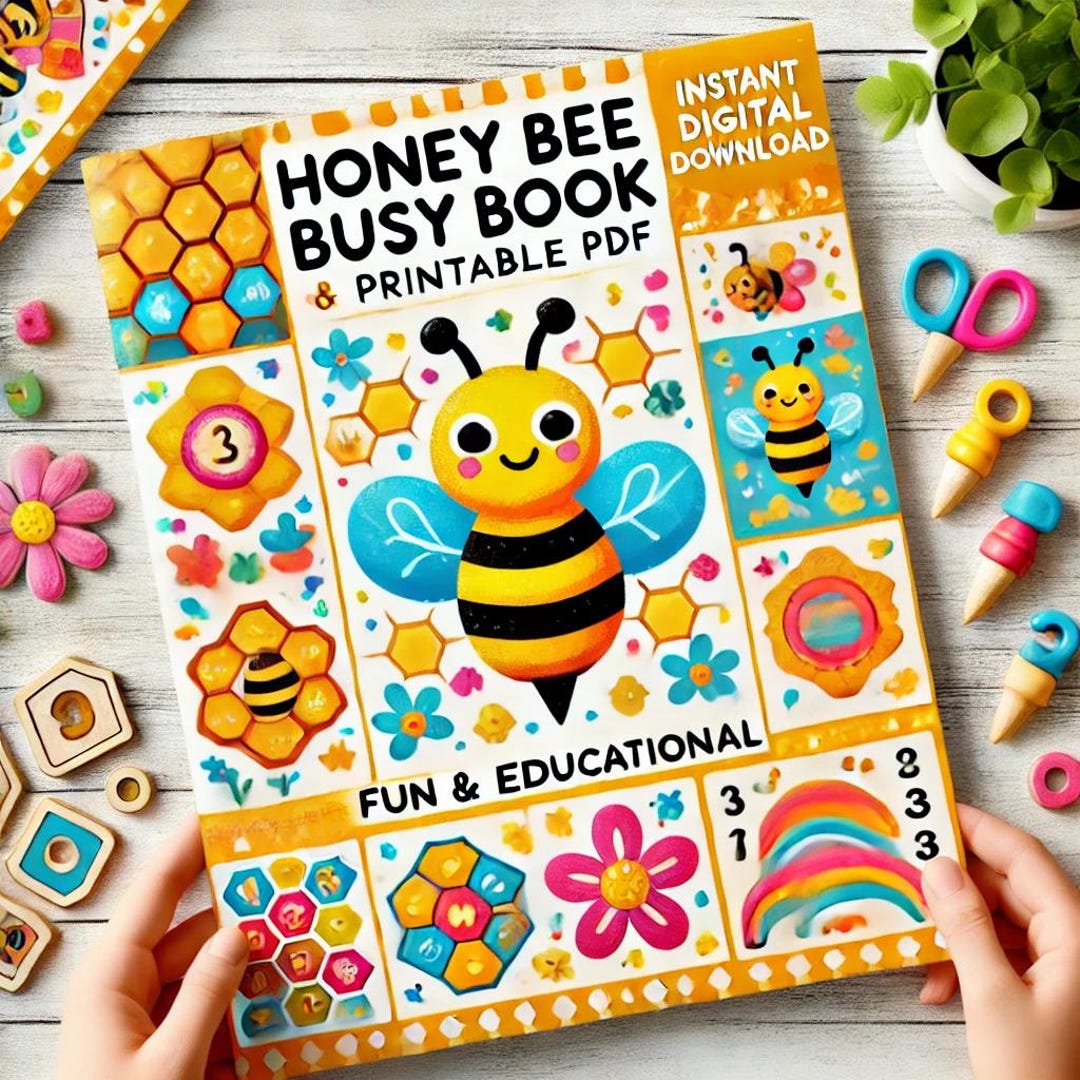 Honey Bee Busy Book | Montessori Learning Binder (printable PDF) - Etsy