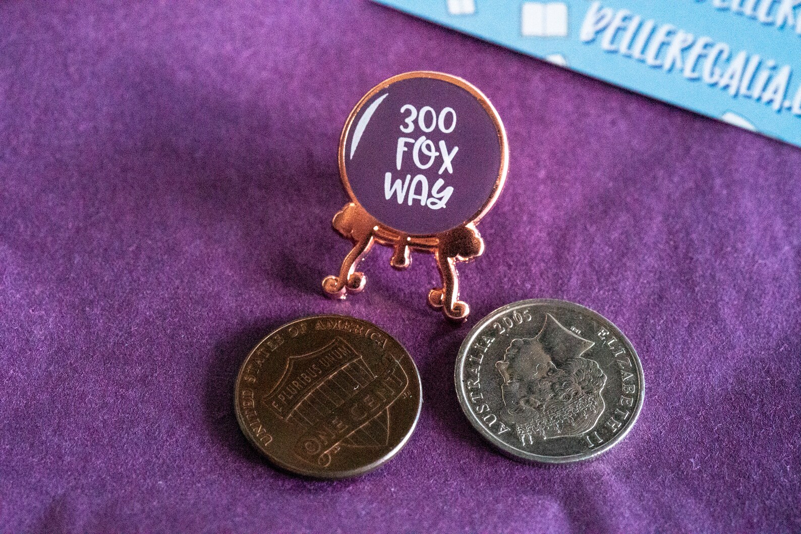 300 Fox Way Enamel Pin Raven Boys Pin Blue Enamel Pin - Etsy